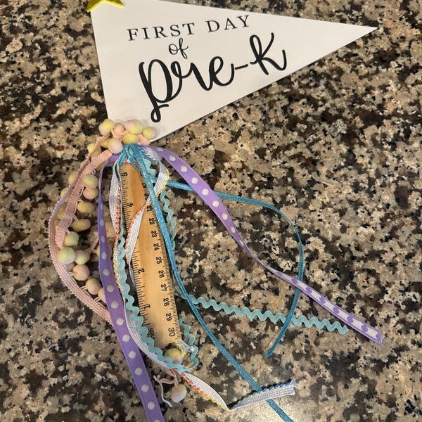 First Day of Junior Kindergarten Flag Printable // First Day of Jr ...