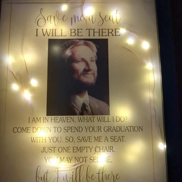 Graduation Memorial Sign for Loss of Loved One, Loving Memory Sign ...