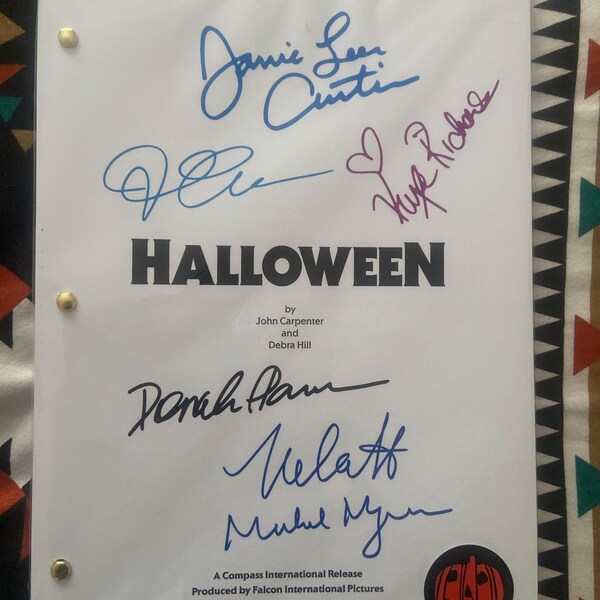 HALLOWEEN™ 1978 Signed Movie Screenplay Script by John Carpenter and ...