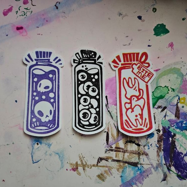 Bottle Stamp Waterproof Sticker Set! - Etsy