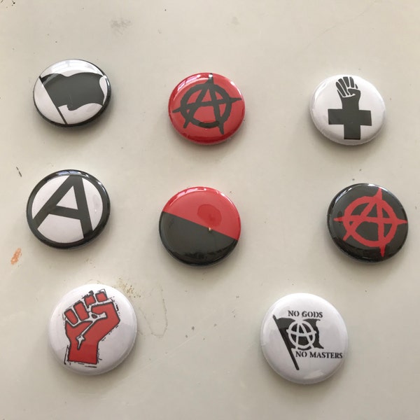 Anarchism Theme Buttons Pins Badges Pinbacks Anarchist Socialist ...