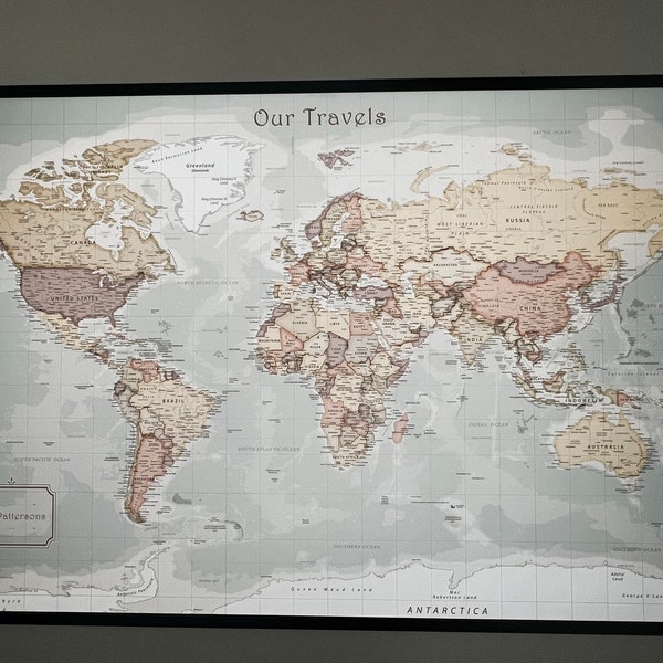 Map of Australia, Push Pin Travel Map Wall Art, Large Custom Australia ...