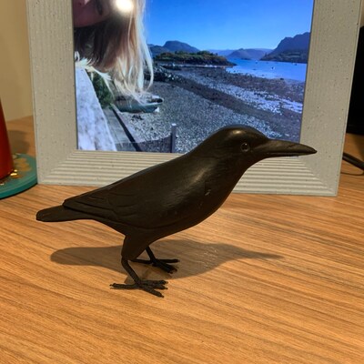 Mini Crow 3.5h Hand Carved Wooden Bird - Etsy Canada