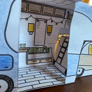 SALE Printable Kit Coloring 3D Paper Swimming Pool Toy, Paper Kids ...