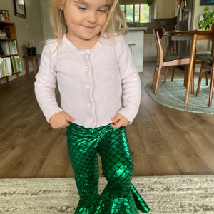 Mermaid Bell Bottoms Leggings Green Mermaid Tail Costume Girls Baby ...