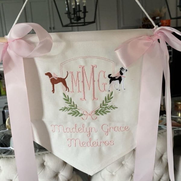 Custom Baby Banner With DOG Baby Banner, Welcome Banner, Hospital Door ...