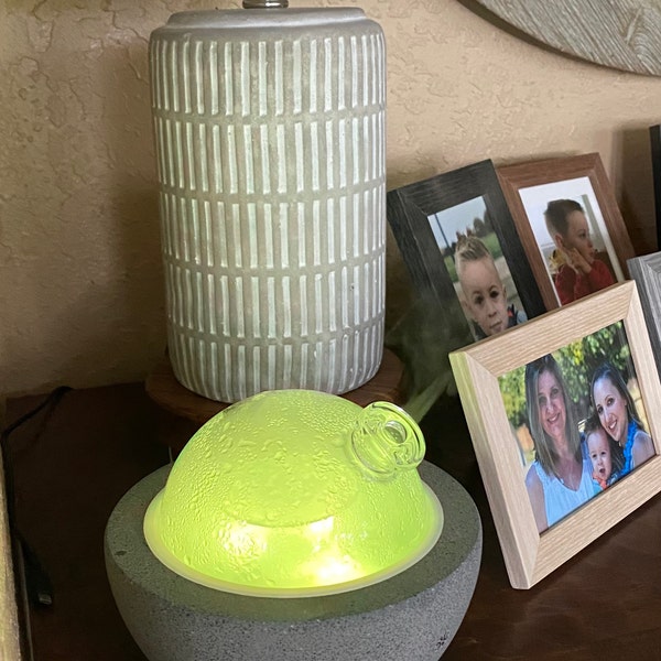 Luna | Glass Dome & White Speckled Concrete Diffuser | Essential Oil ...