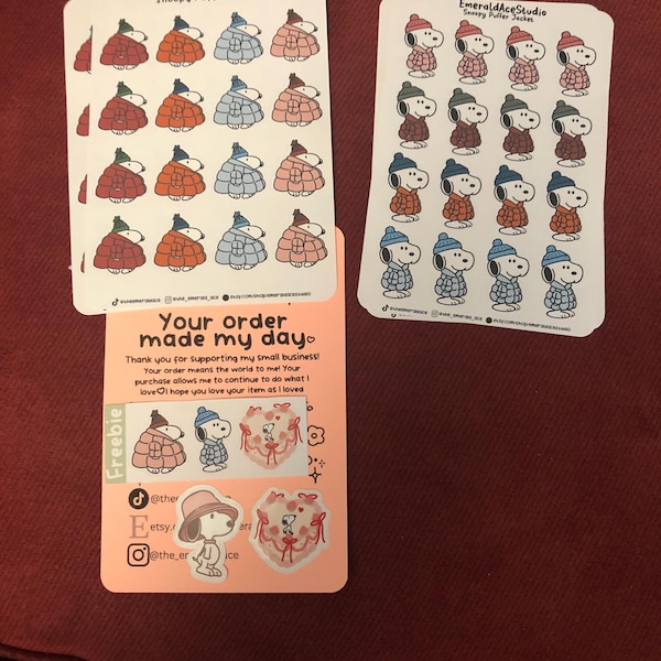 Snoopy Vinyl Stickers | Snoopy Stickers | Concha Stickers | Snoopy ...