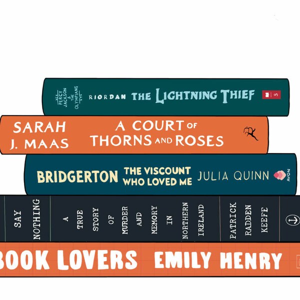 Custom Book Spine Art Booktok Book Poster DIGITAL DOWNLOAD Book Stack ...