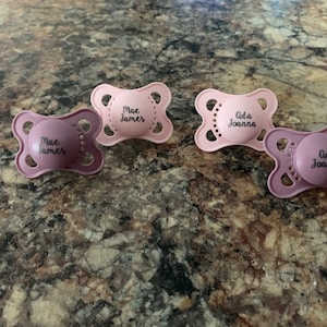 Pacifier Clip Personalized Pacifier Clip Engraved Pacifier - Etsy
