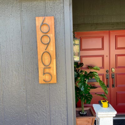 Horizontal House Numbers, Horizontal Address Plaque, Horizontal House ...