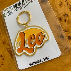 Leo Zodiac Keychain - Etsy