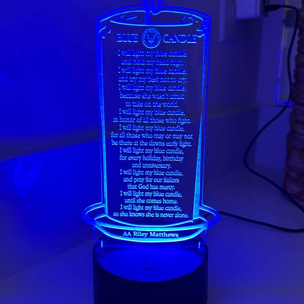 ARMY Forge Candle Style LED Acrylic Personalized Light - Etsy