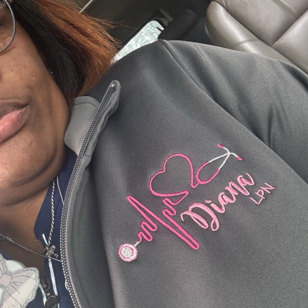 Nurse Jacket, Custom Monogrammed RN Apparel, Full Zip With Pockets ...