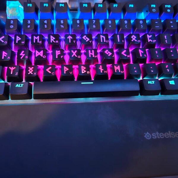 Rune Keycap Set, Elder Futhark Runes, Artisan Keycaps, Custom Keys for ...