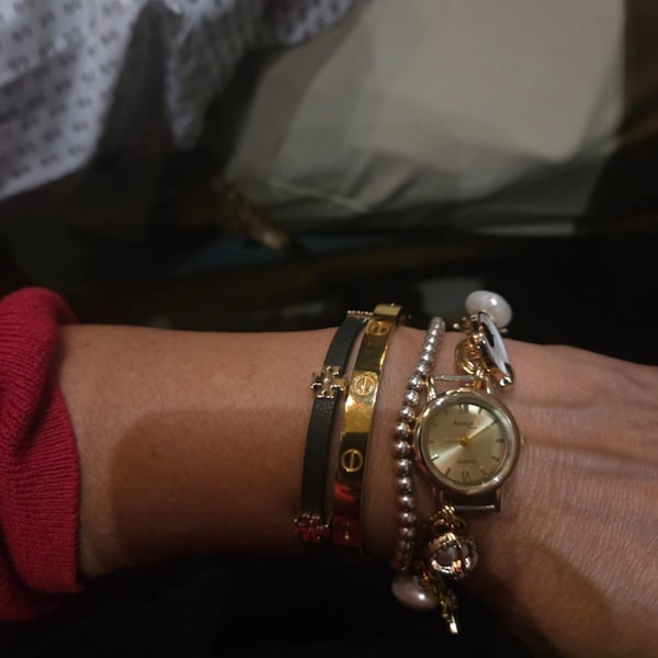 Retro Charms Watch Bracelet,gold Plated Pearl & Bead Charms Jewelry ...