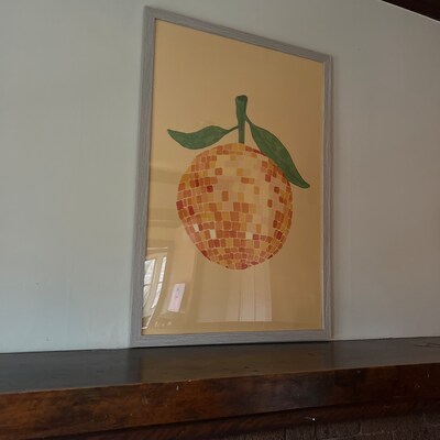Digital Download Disco Lemon Wall Print Disco Ball Poster Food and ...