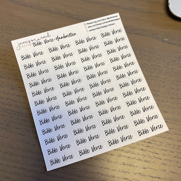 HANDWRITTEN Clear or Matte Word Planner Stickers , Transparent ...