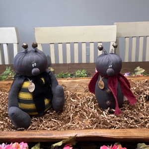 Jumble the Bee Handmade Whimsical Honey Bee Soft Sculpture Collectible ...