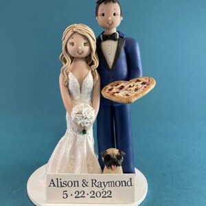 Short Bride & Tall Groom Wedding Cake Topper Personalized by | Etsy