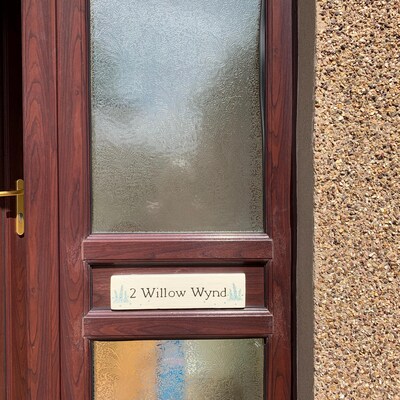 Personalised Painted Wooden Sign for House Garden Gate Outdoor Door ...