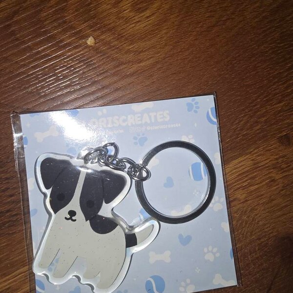 Giraffe Acrylic Glitter Keychain Kawaii Chibi African Animal Lover Art ...