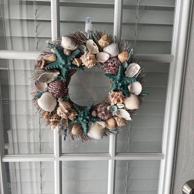 Seashell Wreath Summer Coastal Door Beach Wreathmore COLORS - Etsy