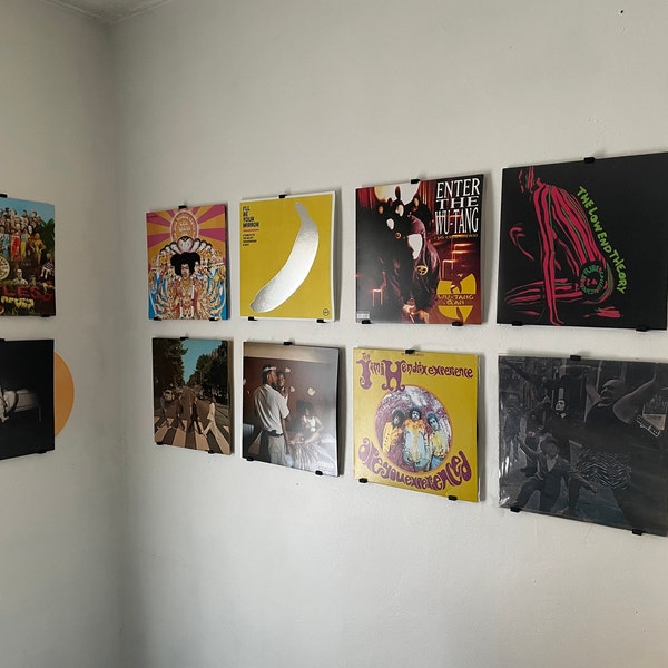 Multi-pack Minimalist Vinyl Wall Mounts | Damage-free Album Holders ...