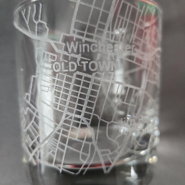 Custom City Map on Pint Glass, Whiskey Glass, Wine Glass, or Beer Can ...