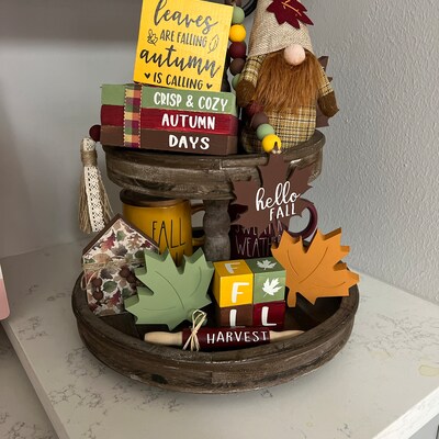 Hello Fall Tiered Tray Decor - Etsy
