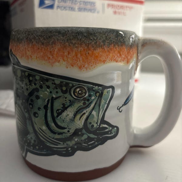 Classic Fishing Lures Mug Handmade With Original Artwork - Etsy