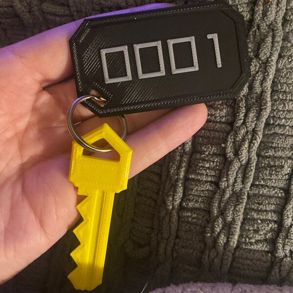 Roblox Doors Inspired Room Key Toy / Keyring / Keychain / Bag Zip Tag ...