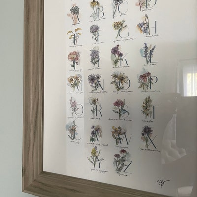 Wildflower Alphabet Poster - Etsy