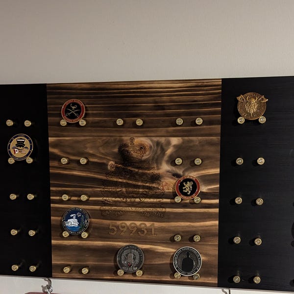 Challenge Coin Display | Thin Blue Line | Challenge Coin Holder ...