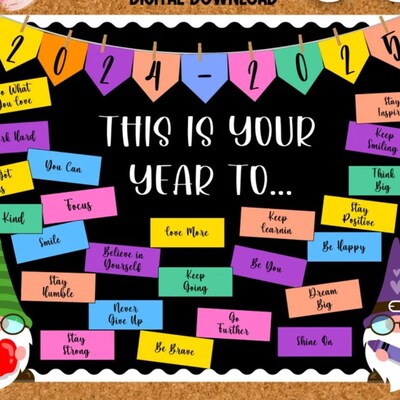 Groovy Welcome Back to School Bulletin Board Kit August Retro Classroom ...