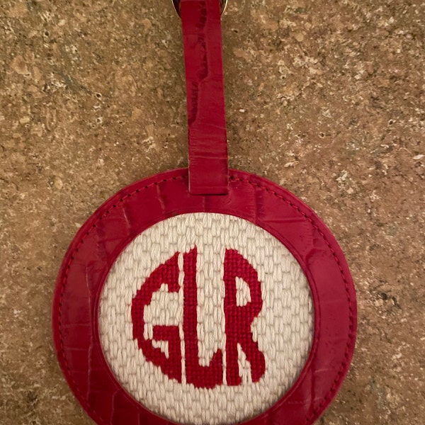 18 Count Canvas Custom Monogram Needlepoint Christmas Ornament CANVAS ...