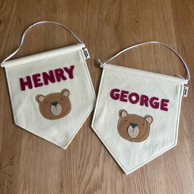 Personalised Happy Birthday Flag Felt Flag Happy Birthday Decoration ...