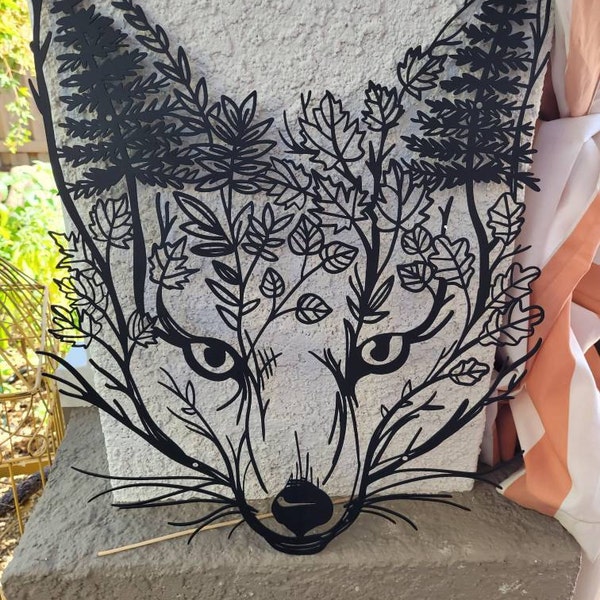 Fox Tree Metal Wall Art, Metal Fox Decor, Fox Wall Hanging, Living Room ...