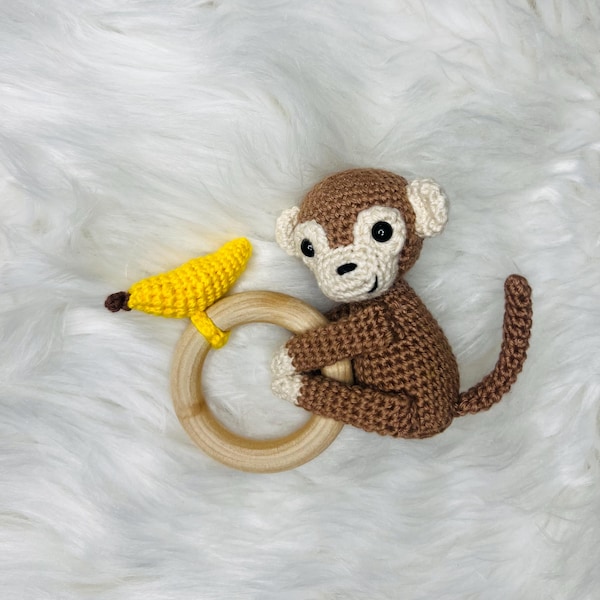 CROCHET PATTERN Monkey Rattle PDF, Monkey Crochet Pattern, Amigurumi ...