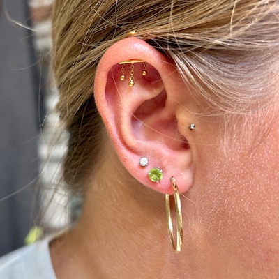 Hidden Helix Piercing 16g F136 Implant Grade Titanium Ball Tassel Flat ...