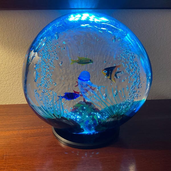 Santa Cruz Lights 5 LED Square Black Lacquer Color Changing Stand Base ...