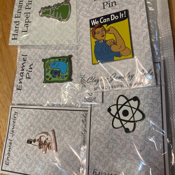 Atomic Symbol Hard Enamel Lapel Pin - Etsy