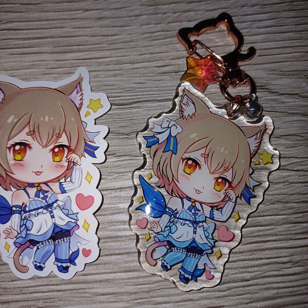 Boochi the Rock! - Epoxy Acrylic Keychains / Charms With Glitter Epoxy ...