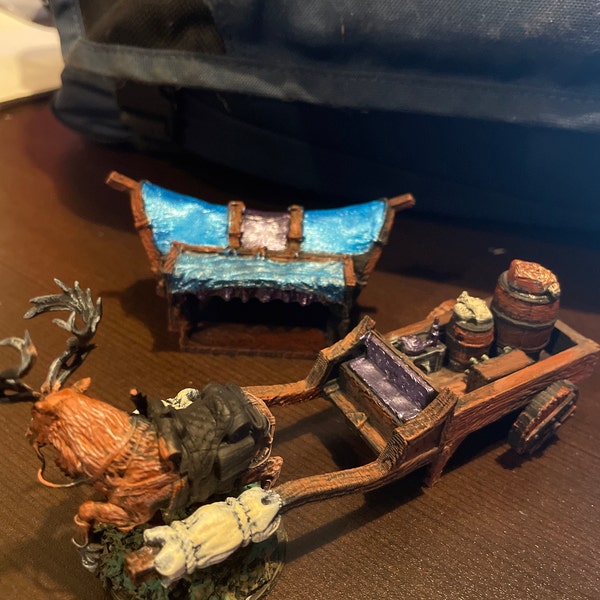 Merchant Wagon Dnd Miniature Terrain 15mm 28mm 32mm | , D&D, Dungeons ...
