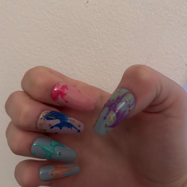 Enchanted Dragon Press on Nails - Etsy