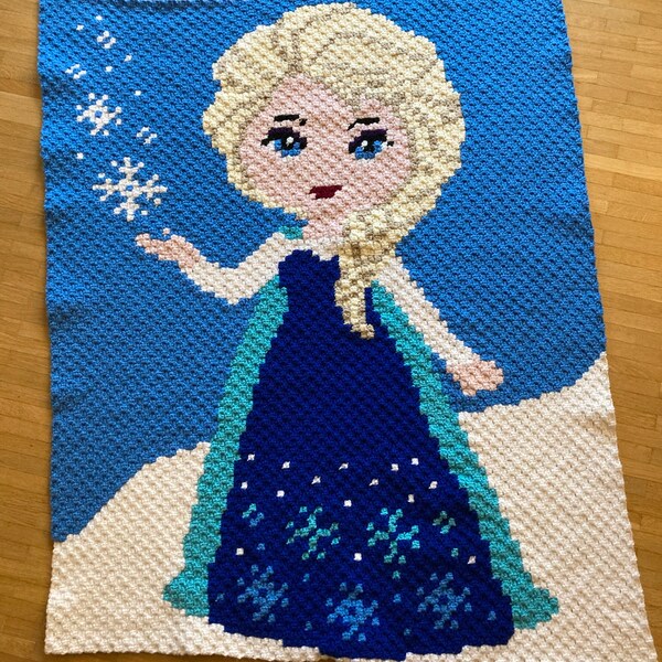 Elsa Crochet Blanket Pattern, C2C Graph + Row by Row (PDF Download) - Etsy