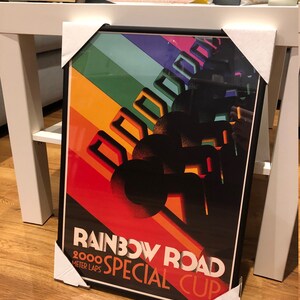 Mario Kart Inspired Rainbow Road Vintage Style Artwork - Etsy