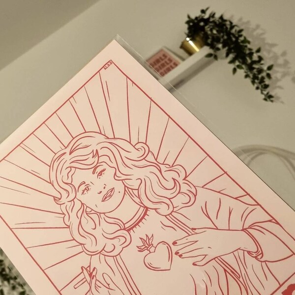 Dolly Virgin Mary A4 Art Print Religious Quote Country Music Portrait