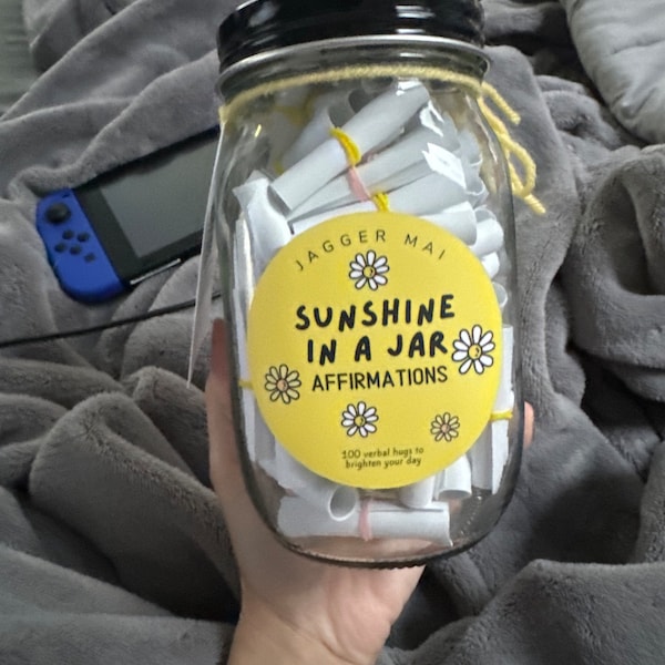 Affirmation Jar for Sending You Sunshine | 100 Uplifting Affirmations ...