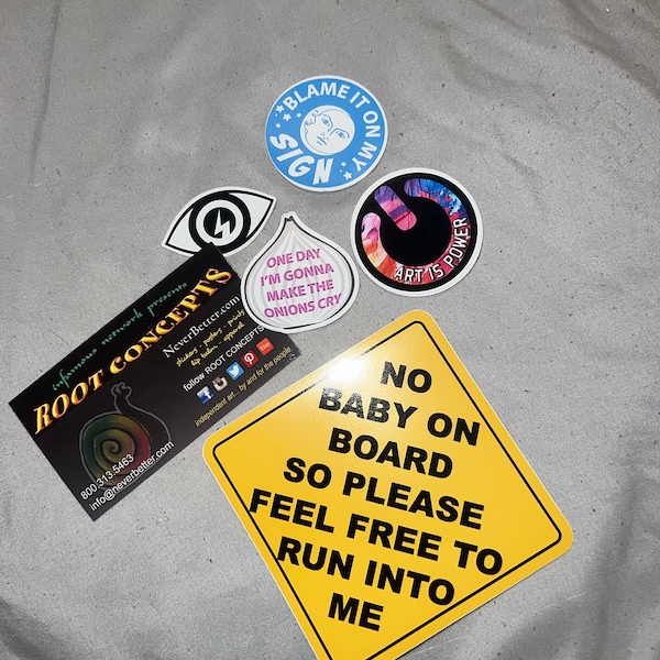 Funny Stickers | No Baby on Board | Bumper Sticker - Etsy